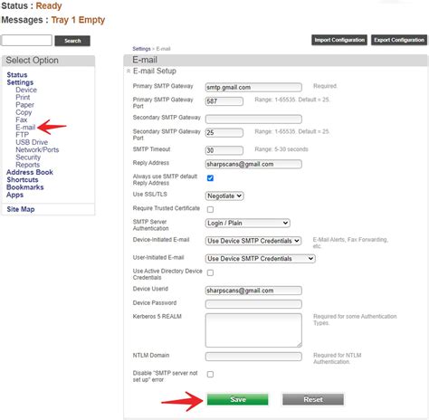How To Setup Sharp Mx C357f To Scan To Email With Gmail And Office365