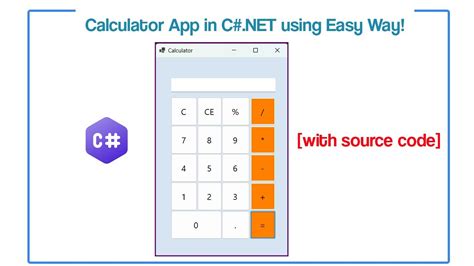 How To Create A Calculator App In C NET Using Way With Source Code YouTube