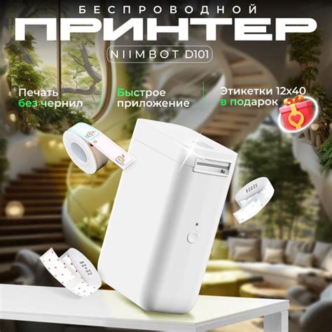 Принтер для наклеек этикеток Niimbot Беспроводной термопринтер D110 Монохромный печать купить
