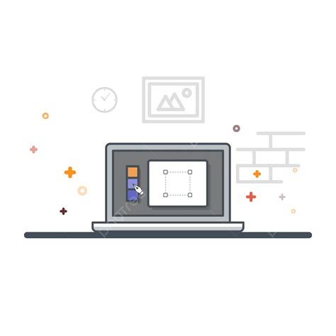 Flat Laptop Illustration Vector Flat Laptop Illustration Laptop Png