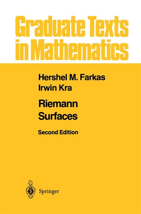 Buy Riemann Surfaces 71 Graduate Texts In Mathematics Book Online At Low Prices In India