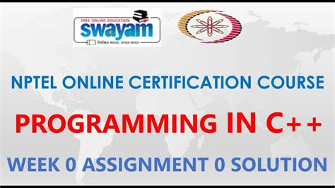 Programming In C NPTEL Week Assignment Solution JAN YouTube