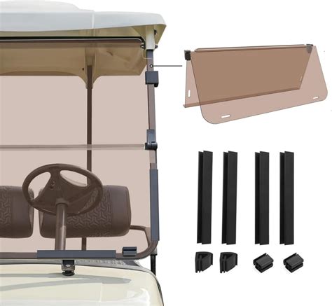 10l0l Folding Down Tinted Golf Cart Windshield For Yamaha 1995 2003 G14