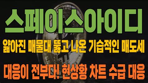 코인 스페이스아이디 스페이스아이디 코인분석 갑작스런 폭탄 매도세 이대로 끝 절대 아니다 대응하면 오히려 추가 기회 대응이 전부다 Youtube