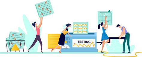 Testing Process Business Concept Vector Vector Art At Vecteezy