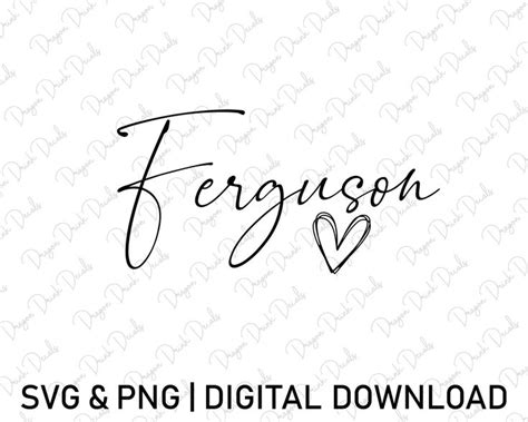 Ferguson Svg Digital Downloads Usa State Svg Cursive Fonts Svg Ferguson Shirt Svg Heart Svg