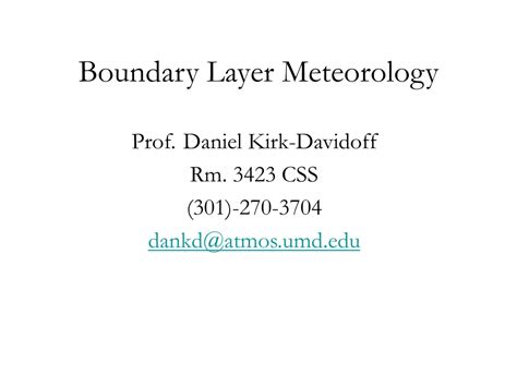 Ppt Atmospheric Boundary Layer Dynamics Powerpoint Presentation Free