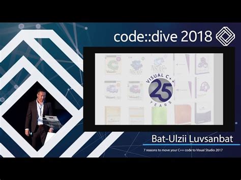 Code Dive Talk Reasons To Move Your C Code To Visual Studio From Code Dive Conference
