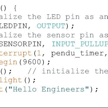 Defining Variables Figure 6 Shows The Setup Function Of Arduino It Download Scientific