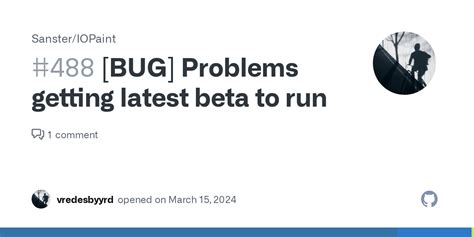 Bug Problems Getting Latest Beta To Run · Issue 488 · Sanster