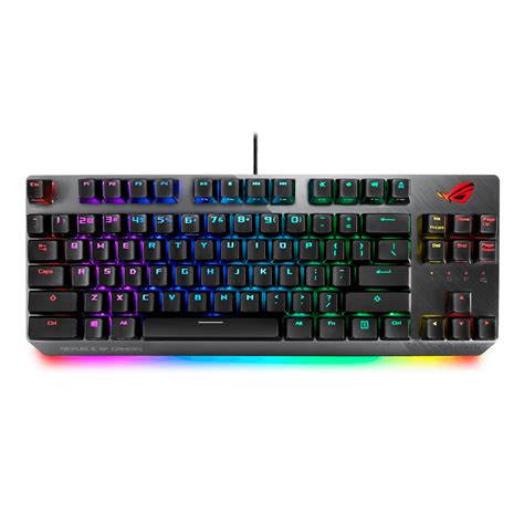Teclado Gamer Mec Nico Asus Rog Strix Scope Nx Tkl Black Al Mbrico Usb Rog Nx Switch Red