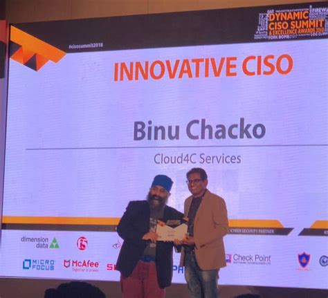 Binu Chacko On Linkedin Thanks Rahul And Dynamic Ciso Platform For The