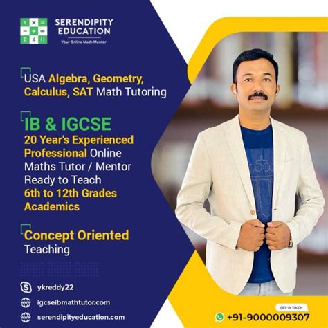 Meet Mr Yk Reddy Igcse And Ib Maths Teacher Ib Maths Tutors In Singapore Posted On The Topic