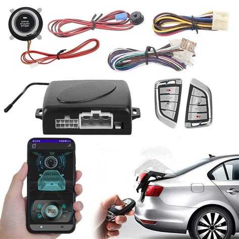 Car Vehicle Keyless Entry Engine Start Alarm System With Auto Ignition
