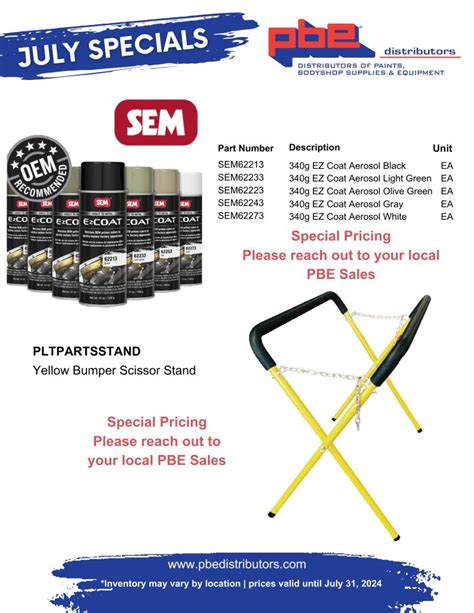 Pbe Distributors Has Great Promotions Coming Up Check Out The July Promotions And Reach Out To