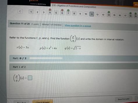 solved refer to the functions r p and q find the function