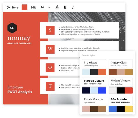 Free Online Swot Analysis Maker Design A Custom Swot Analysis In Canva