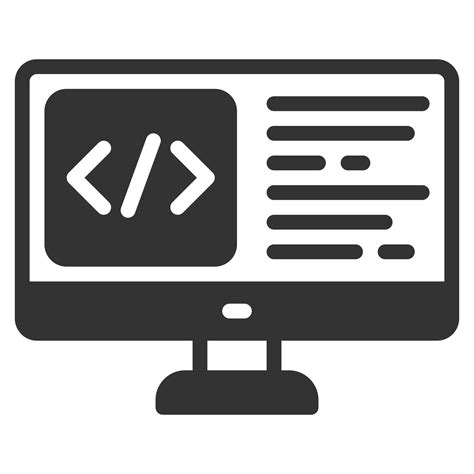 Code Icon Vector Illustration 12591927 Vector Art At Vecteezy