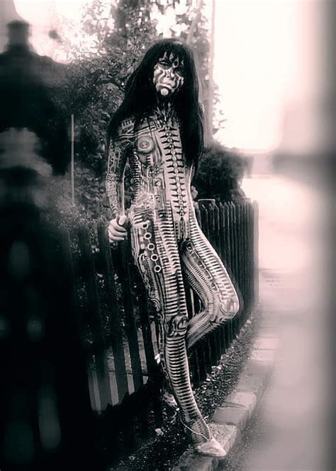 Debbie Harry Modeling Body Suit Designed By Alien Artist H R Giger 1980 R 1980s