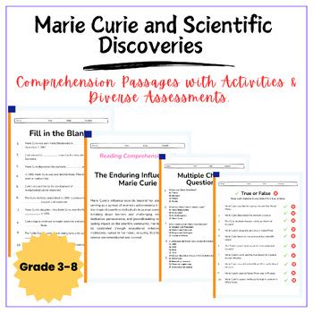 Marie Curie And Scientific Discoveries Reading Passages And Assessment