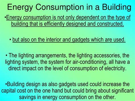 ppt energy consumption in a building powerpoint presentation free