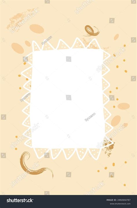 Autumn Simple Background Frame Banner Invitation Stock Vector Royalty Free 2492650767