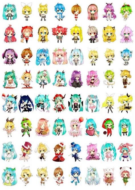 Vocaloid Chibis W Vocaloid Characters Anime Chibi Vocaloid