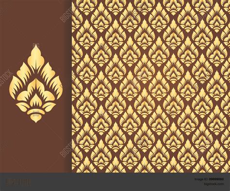 Asian Traditional Art Design Vector Thai Traditional Background Lai