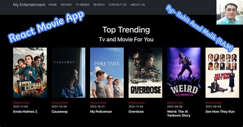 Movies And Tv Series Searching App In React Js Movies App React App