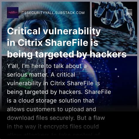 Its Security Yall On Linkedin Citrix Sharefile Cisa Vulnerabilitymanagement Patchmanagement