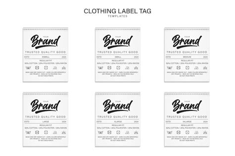 Premium Vector Set Of Neck Label Clothing Fabric Description Info Of