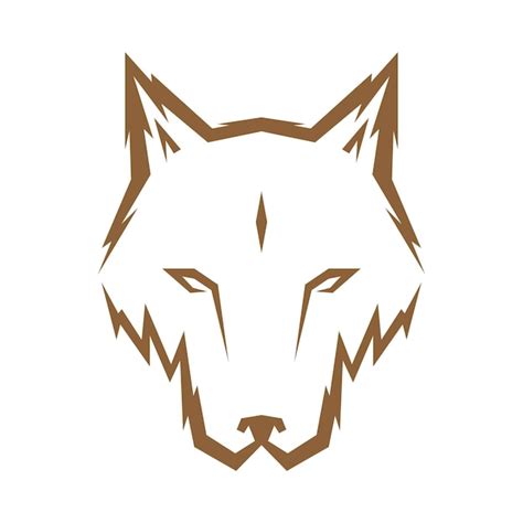 Premium Vector Wolf Line Art Logo Design