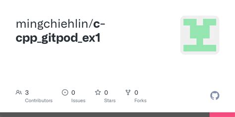 GitHub Mingchiehlin C Cpp Gitpod Ex1