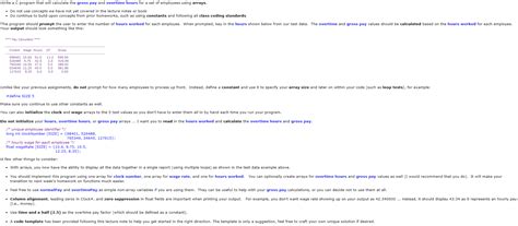 Solved Write A C Program That Will Calculate The Gross Pay Chegg