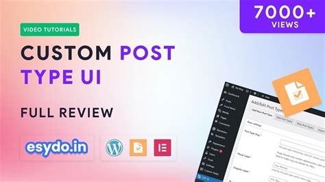 Custom Post Type Ui Plugin Tutorial Review Features Wordpress Tutorials In Hindi