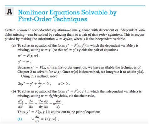 Solved A Nonlinear Equations Solvable By First Order Chegg