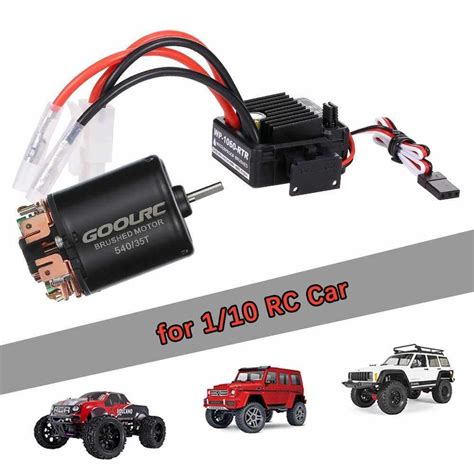 Goolrc 540 35t 4 Poles Brushed Motor And 60a Waterproof Brushed Esc