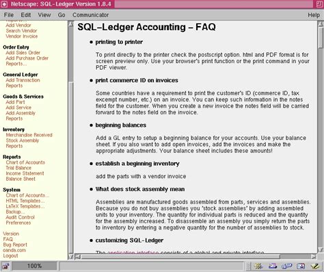 Sql Ledger Erp Sql Ledger Erp