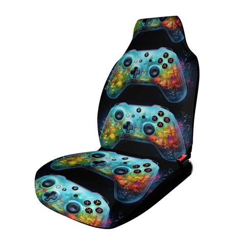 Gamepad Game Colorful Game Controller Car Seat Covers Front Seats Universal Fit For Cars Suv
