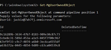 Get Mguserownedobject Retrieve User Owned Objects In M365