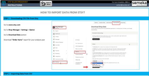 Excel Etsy Seller Spreadsheet Etsy Seller Bookkeeping Template