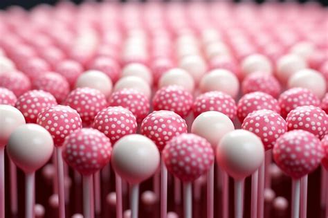 3d Rendering Pink Circle Candy Lolipop And White Stick Premium Ai