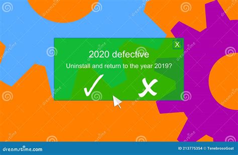 Software An Illustration A Popup Window With The Accept Or Discard
