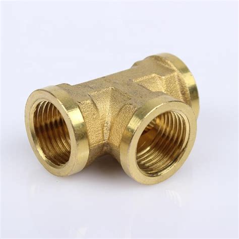 99 Copper Pipe Equal Tee Female Npt 3000 C70600 Brass Casting Pipe Brass Threaded Fittings