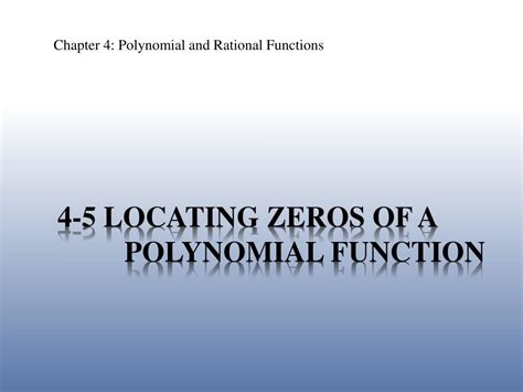 PPT Locating Zeros Of A Polynomial Function PowerPoint Presentation ID