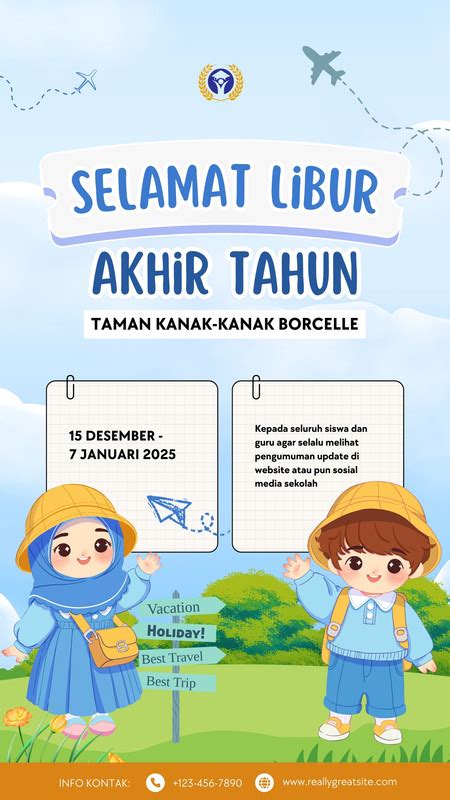 Gratis Desain Contoh Libur Canva