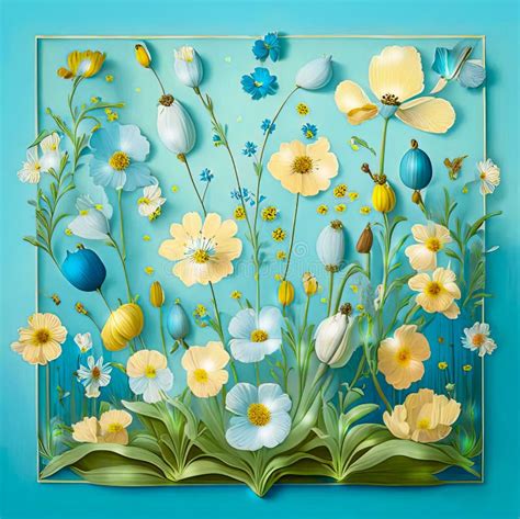 Illustration Of A Pastoral Bouquet Of Meadow Grasses In Pastel Colors Stock Image Image Of