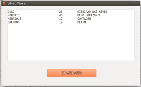 Criar Listbox Português Do Brasil Ask Libreoffice