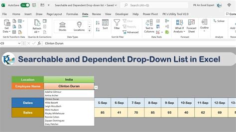 Video Thumbnail Searchable And Dependent Drop Down List In Microsoft