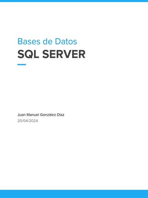 Sql Server Pdf Sql Servidor Sql De Microsoft